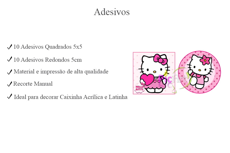 Kit Aniversário Hello Kitty - Pic Art Personalizados