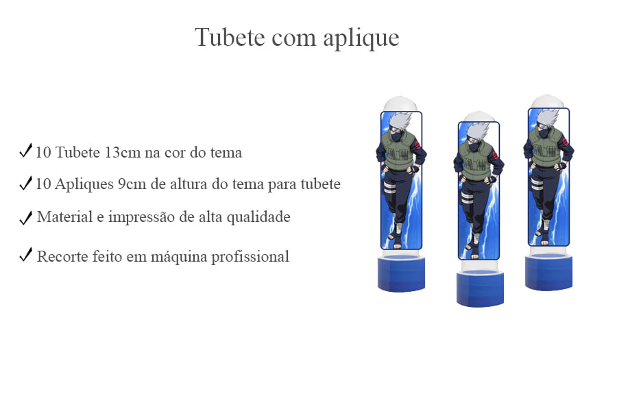 Kit Aniversário Kakashi Naruto - Pic Art Personalizados